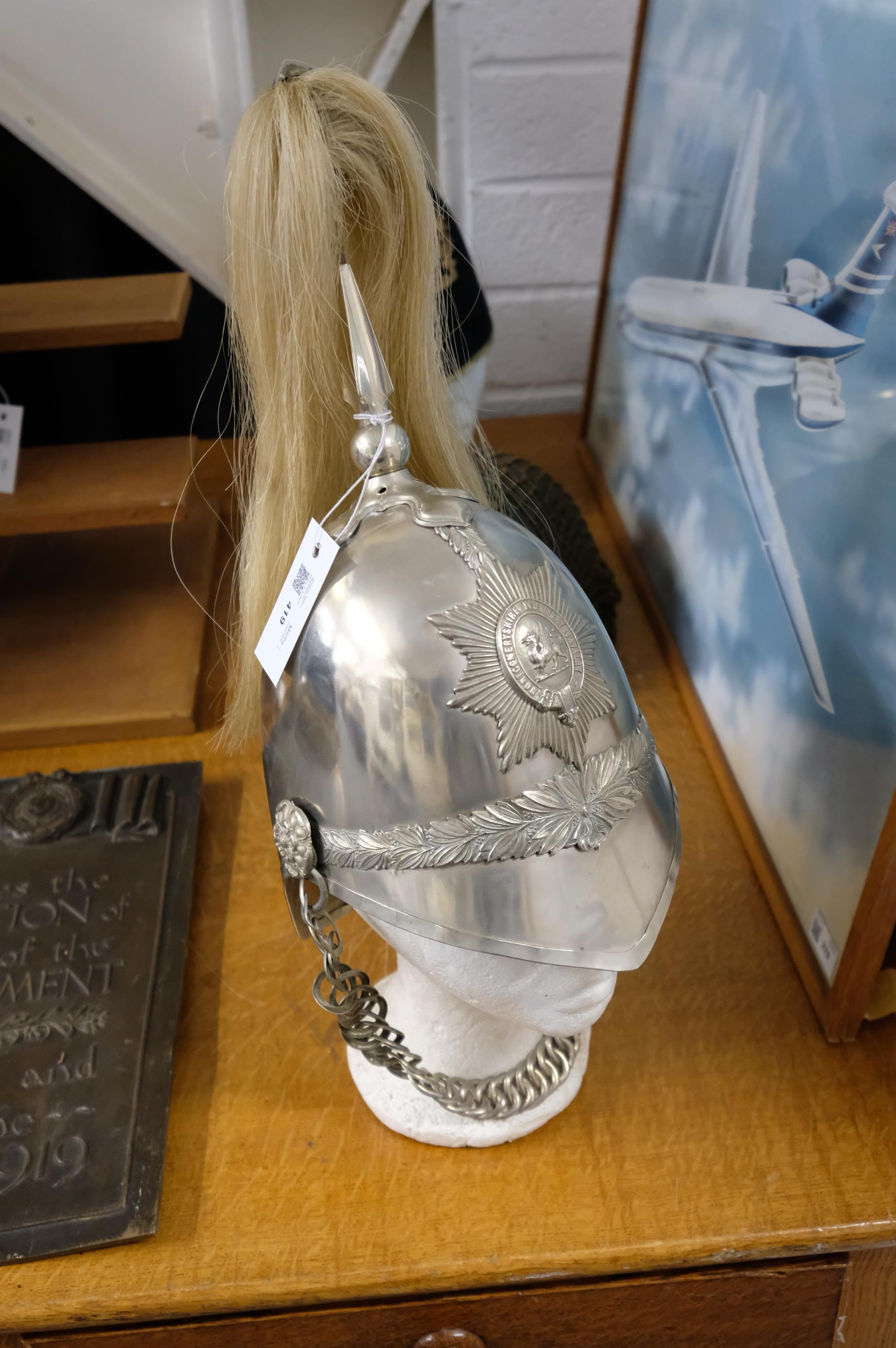 Lot 419 - Helmet. An 1871 pattern Albert helmet of the